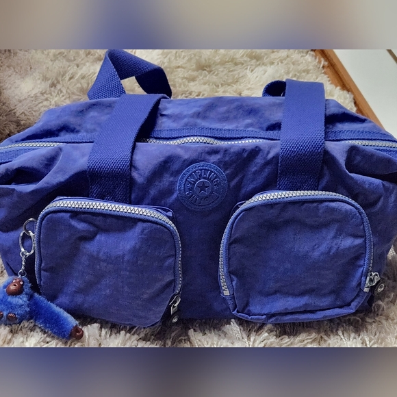 Kipling | Bags | Kipling Defea Bag Purple Blue Shoulder Weekender ...